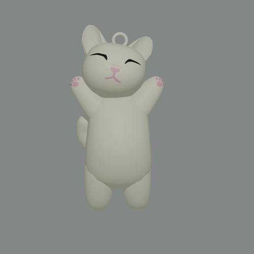 Free STL file Sleepy cat keychain 😪 (OBJ)・Template to download and 3D ...