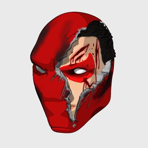 RED HOOD BATTLE DAMAGE・ STL File for ・Cults