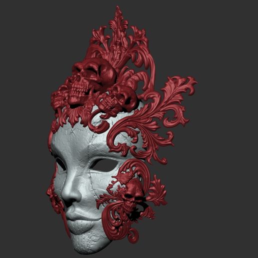 👸 Wraith Queen Masquerade Mask No.1・ STL File for 3D printing・Cults