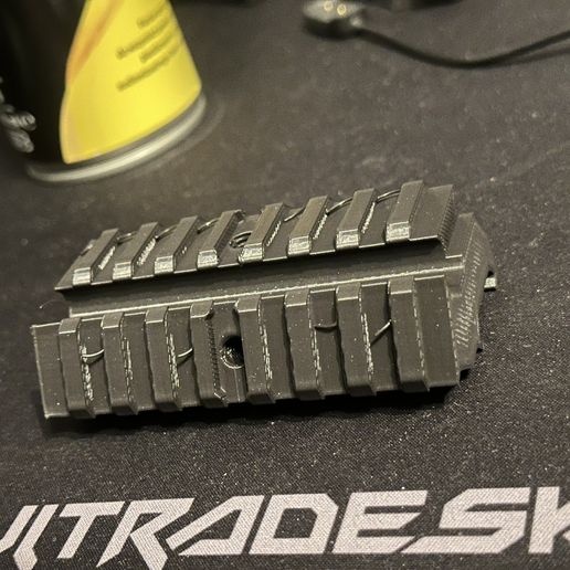 3D print double ris 22 mount for scope and laser, flashlight ASG • made ...