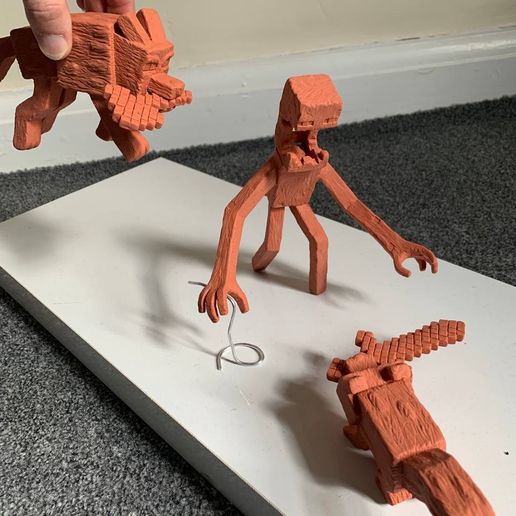 🐺 Minecraft Enderman Attack・ 3D File for 3D printing・Cults
