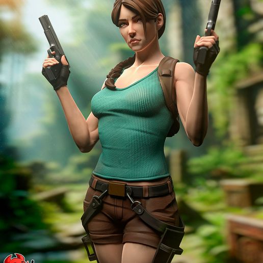 🎮 Lara Croft・ STL File for 3D printing・Cults
