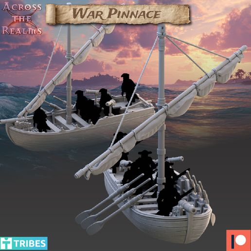 🚢 War Pinnace・ 3D File for 3D printing・Cults