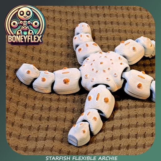 👌 3D StarFish Flexible Archie・ STL File for 3D printing・Cults