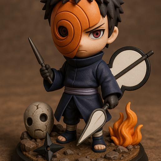 👾 Obito Uchiha Mini Version・ STL File for 3D printing・Cults