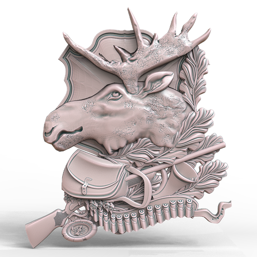 📁 3D Model STL File for CNC Router Laser & 3D Printer Moose HUnt ...