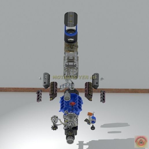 🚙 FORD 289 / 302 SPEEDMASTER SUPERCHARGER - ENGINE・ STL File for 3D ...