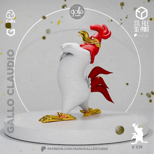 🐓 GALLO_CLAUDIO・ STL File for 3D printing・Cults