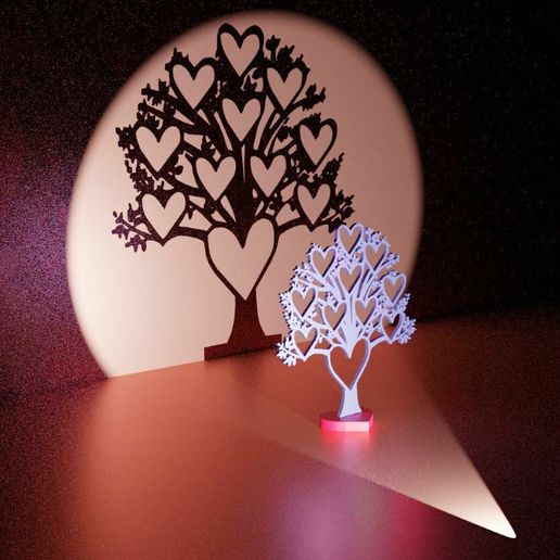 Free STL file heart tree 💜 ・3D print design to download・Cults