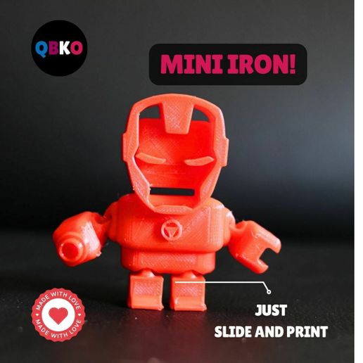 Free STL file Flexi iron surperhero (Print in place). 🦾 ・3D printer ...