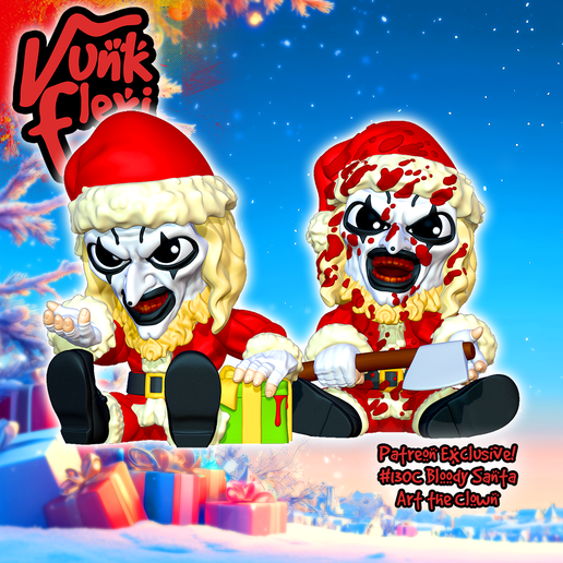 🎅 Terrifier Santa Claus Art the Clown Flexi Print-In-Place + figure ...