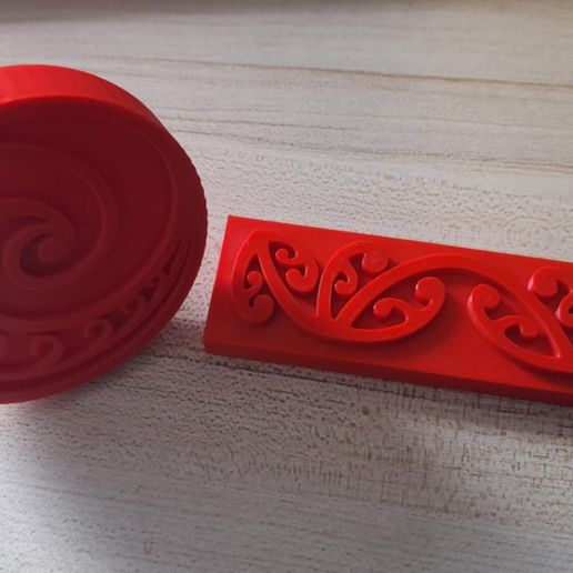 STL file Koru Stamp - Round 🍪 ・Model to download and 3D print・Cults
