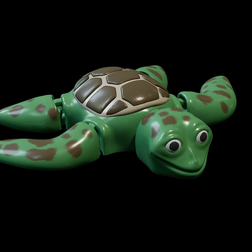 🐢 flexi sea turtle / fantasy / print in place / animal・Free STL File ...
