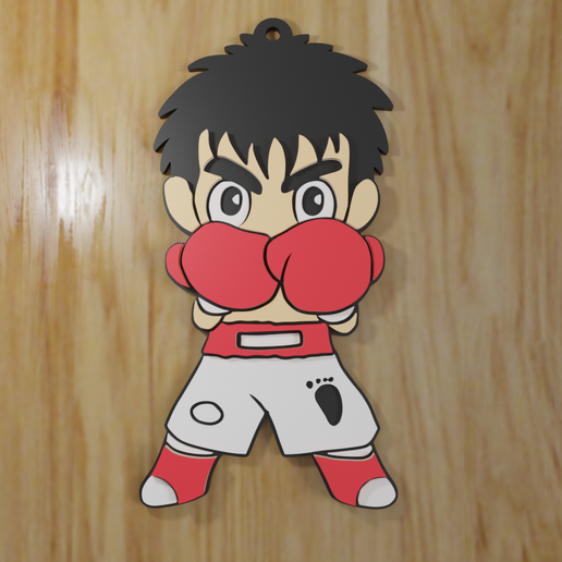 Archivo 3D LLAVERO IPPO MAKUNOUCHI / KEYCHAIN / IMÁN (STL Y 3MF) 🗝️ ...