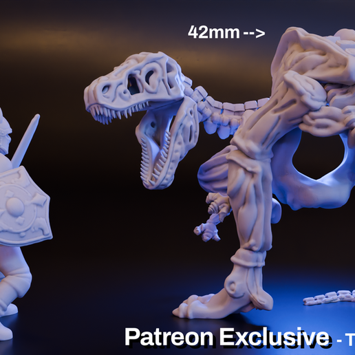 🦖 T-Rex / Dinosaur Skeleton V2 (DND / TTRPG)・Free STL File for 3D ...