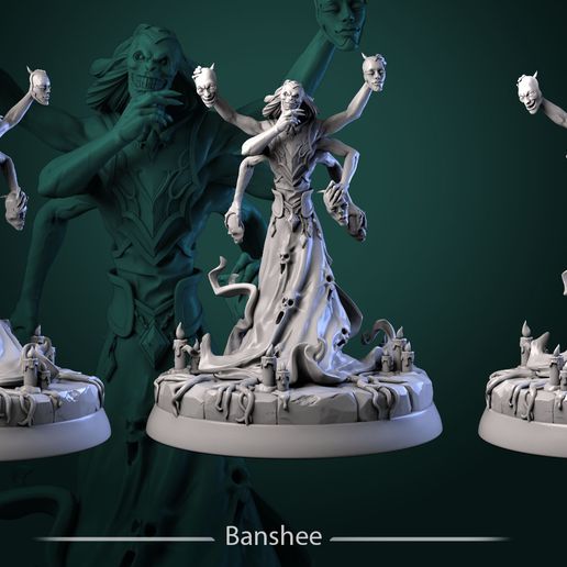 🐉 Banshee reaper 75mm pre-supported・ 3D File for 3D printing・Cults
