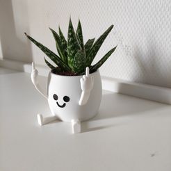 3D printed Middle Finger Happy Pot • made with Ender 3 s1 pro・Cults