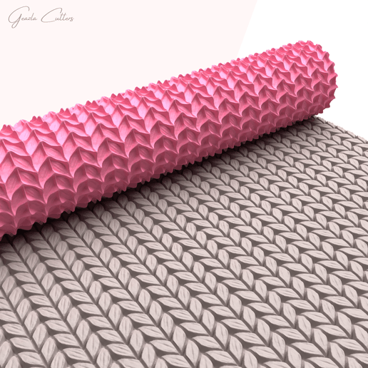 🧷 Knitted Sweater Texture Roller For Polymer Clay, Knit Clay Texture ...