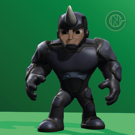 rhino coloring page spidey