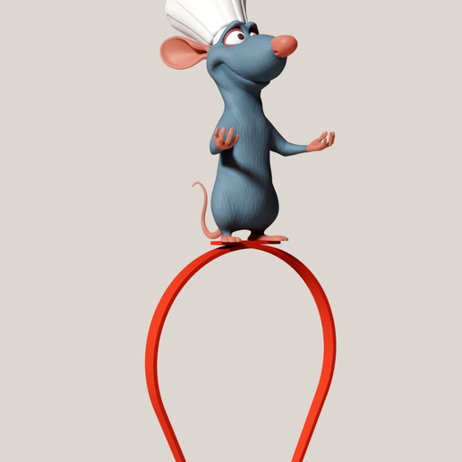 👩‍🍳 Remy on your head!・ 3D File for 3D printing・Cults