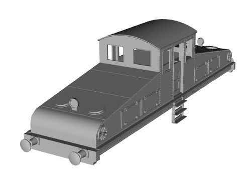 🛤️ North Eastern Railway ES1 BO-BO electric loco 1/148 scale・ 3D File ...