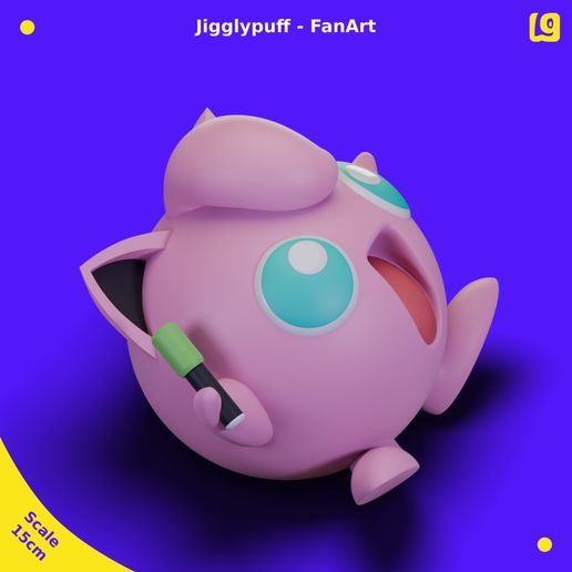 Jigglypuff Lying and Laughing from the Pokemon Anime as an Enhanced ...