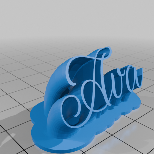 🏢 Ava Sweeping name plate・ STL File for 3D printing・Cults