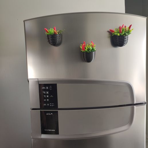 🏺 Refrigerator vase with decorative magnet 3D print model・ STL File for ...