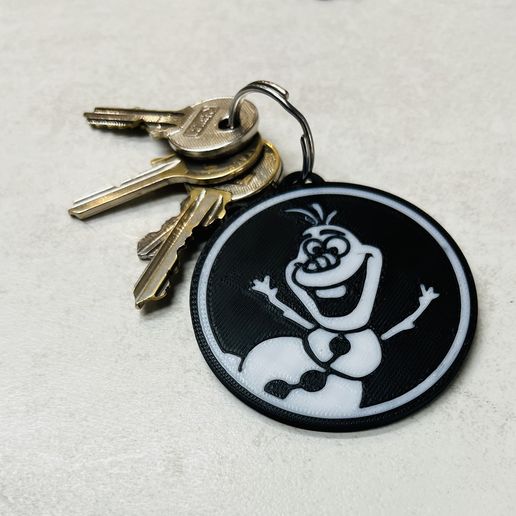 ☃️ olaf Snowman keychain・ 3MF File for 3D printing・Cults