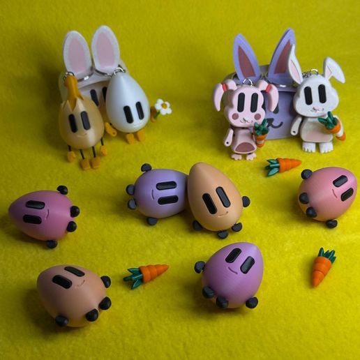 🗝️ STRING-FLEX - CUSTOMIZABLE CHARACTERS KEYCHAIN - EASTER VERSION・ 3D ...