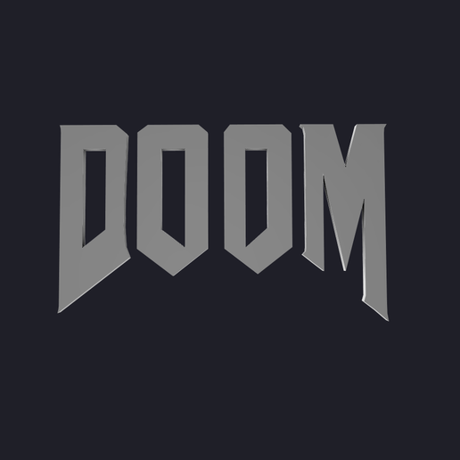 🎮 DOOM logo 3D MODEL・ 3D File for 3D printing・Cults