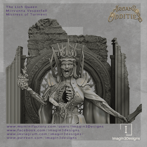 👸 The Lich Queen・ 3D File for 3D printing・Cults