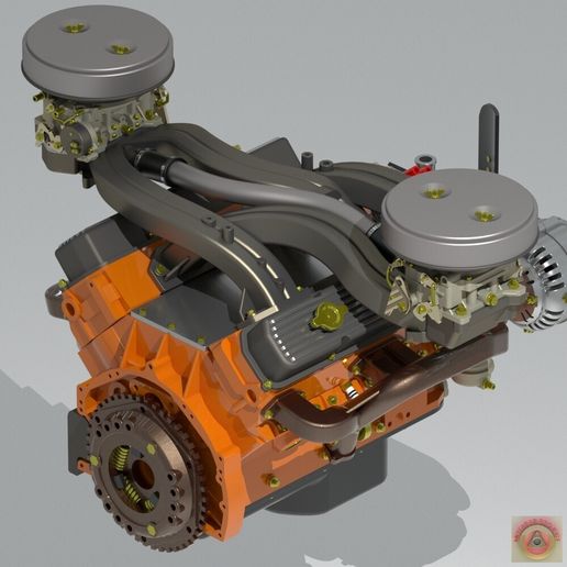 🐏 DODGE MOPAR 440 MAGNUM LONG RAM - ENGINE・ STL File for 3D printing・Cults