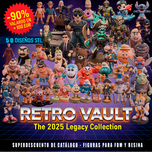 ♾️ RETRO VAULT – 50 ICONIC RETRO FIGURES The 2025 Legacy Mega Bundle Retro Infinity・Archivo STL ...