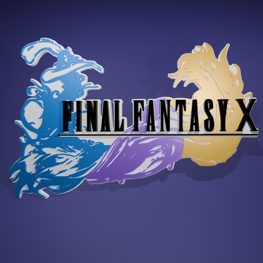 🎨 Final Fantasy X Logo in 5 Colors per layer - Decoration Gamer・ STL ...