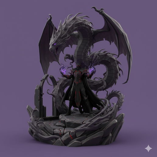 🎲 Single STL Dark Lord & Shadow Wyrm - Miniaturas de fantasía para ...