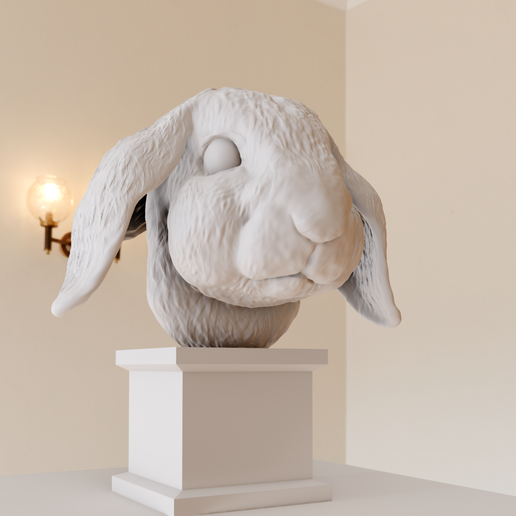 STL file bunny rabbit ears dow bust stl 🐇 ・Template to download and 3D ...