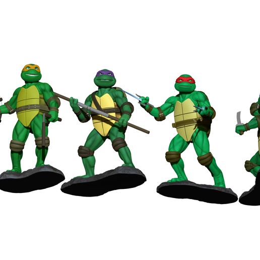 🥷 Ninja Turtles 1990 STL・ 3D File for 3D printing・Cults