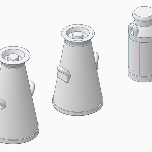 🛤️ Model Railway Milk Churns and Trolly・ STL File for 3D printing・Cults