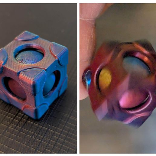 🪄 Magic hand spinner Ball & Cube・Free STL File for 3D printing・Cults