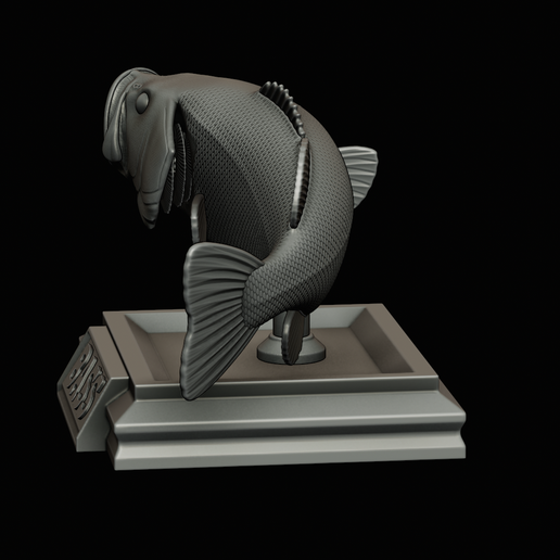 🐠 fish Largemouth Bass / Micropterus salmoides trophy statue detailed ...