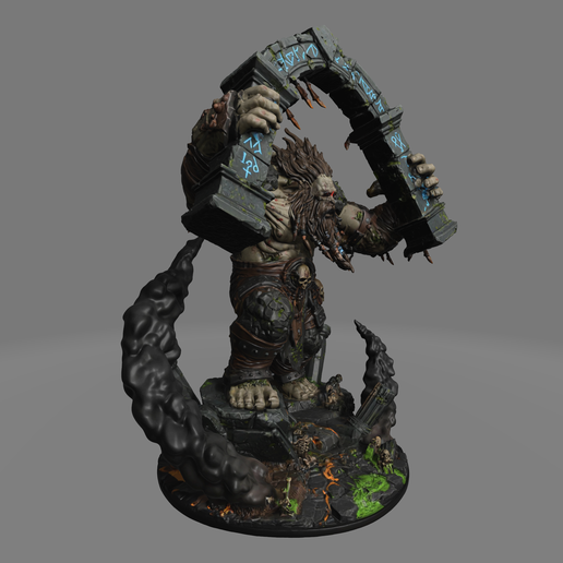 👹 Runescarred Giant - Gateway Guardian Diorama・ STL File for 3D ...