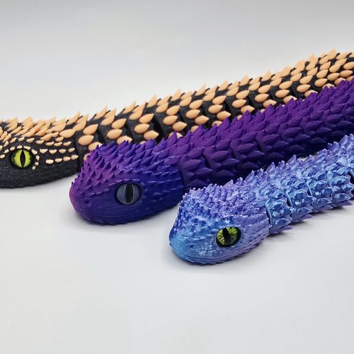 🐍 Flexi Spiny Bush Viper・ STL File for 3D printing・Cults