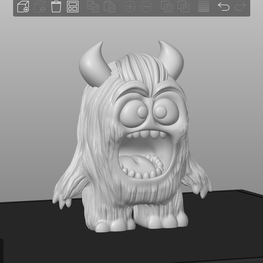 👹 Cute GRUM monster with detailed fur・Free 3D File for 3D printing・Cults
