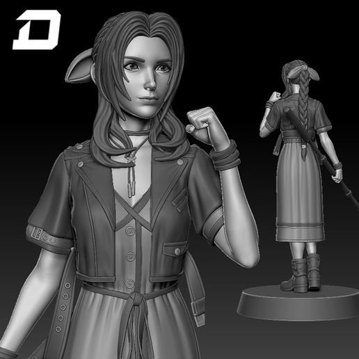 🎮 Aerith Gainsborough figure - Final Fantasy・Archivo 3D para Impresión ...