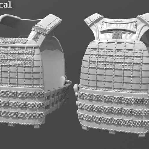 🪖 Tactical Armor Vest V1 for 6 inch action figures・ 3D File for 3D ...