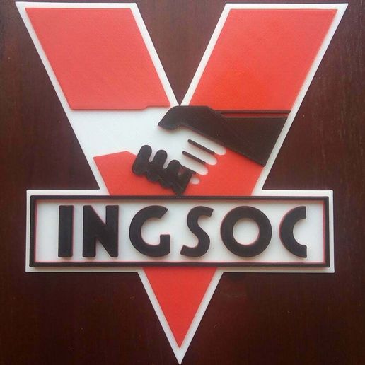 Free STL file 1984 Ingsoc logo 🚩 ・3D print design to download・Cults