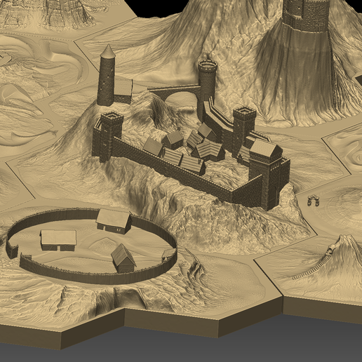 🗺️ Hexagonal map・ 3D File for 3D printing・Cults