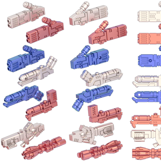 🛰 Tau battlesuit accessories (weapon+support system)・ 3D File for 3D ...