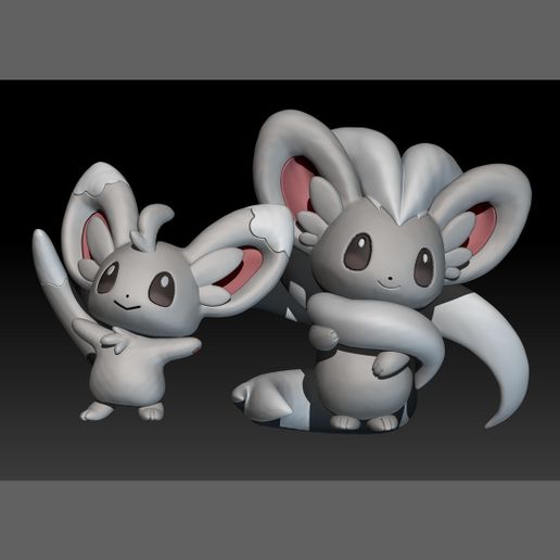 🐉 Pokemon Minccino Cinccino・ STL File for 3D printing・Cults